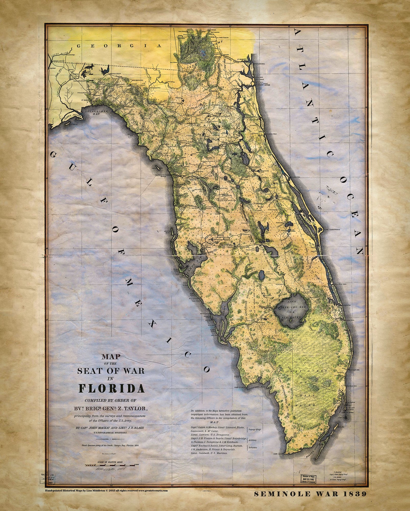Discovery Map Series: 147 Zachary Taylor's Seat of War in Florida, 1839 ...